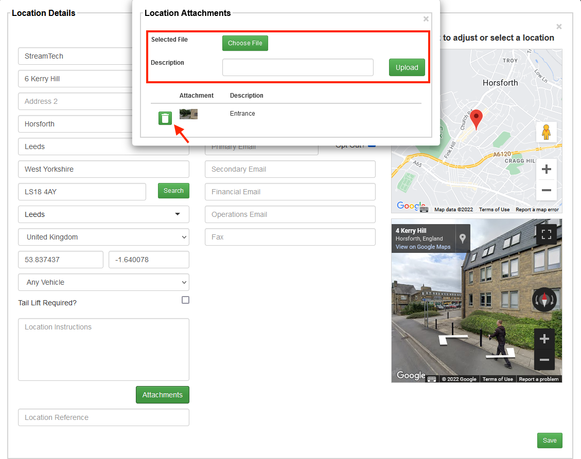 Adding Location instructions | Knowledge Base | Stream