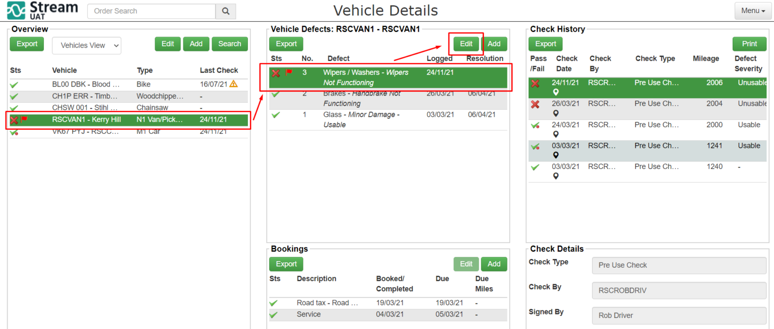 Resolving vehicle defects | Knowledge Base | Stream
