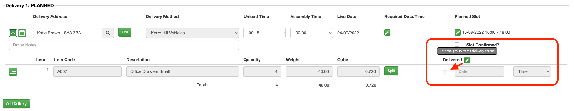 Manually marking an order as 'Delivered' | Knowledge Base | Stream