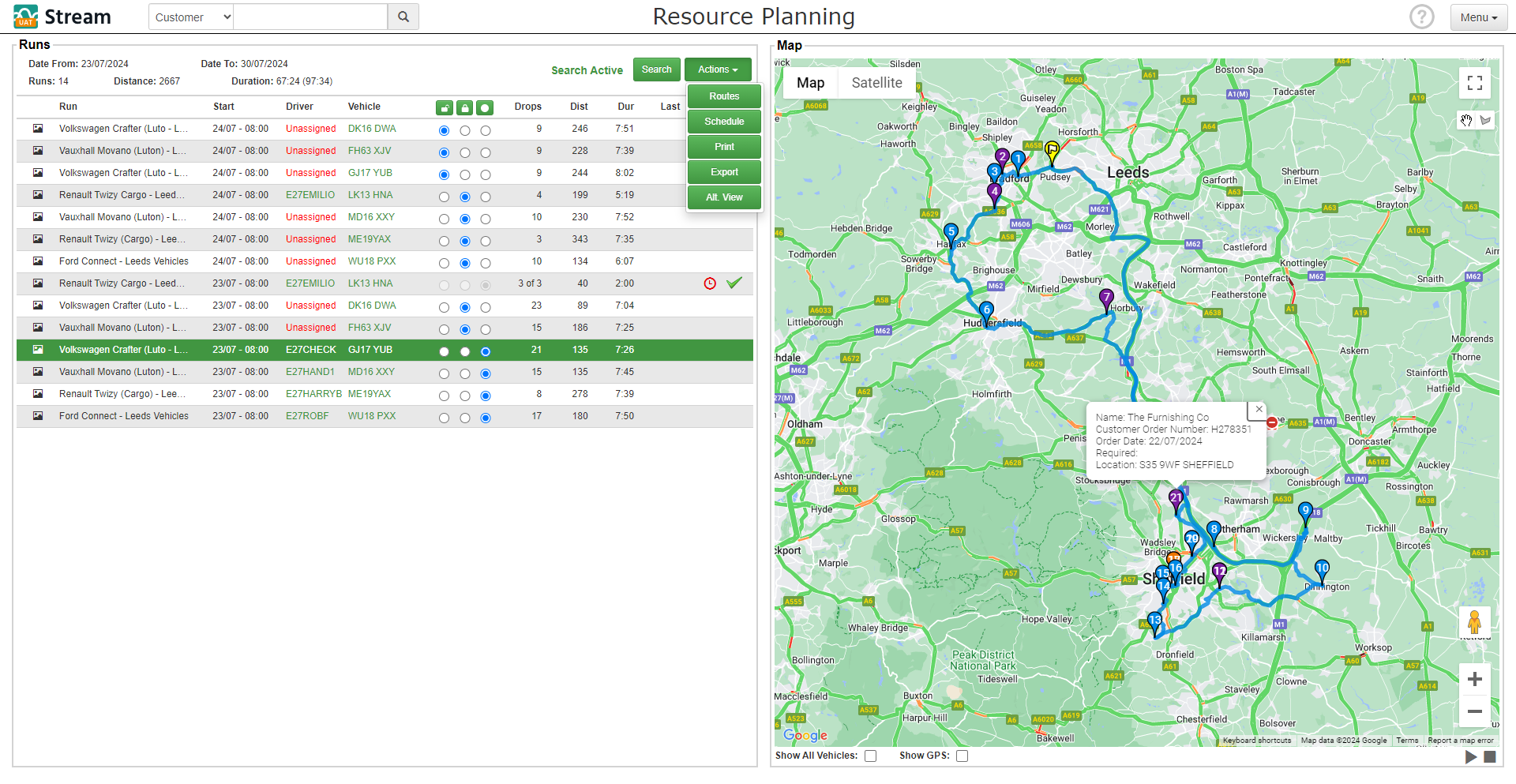 Resource Planning screen | Knowledge Base | Stream