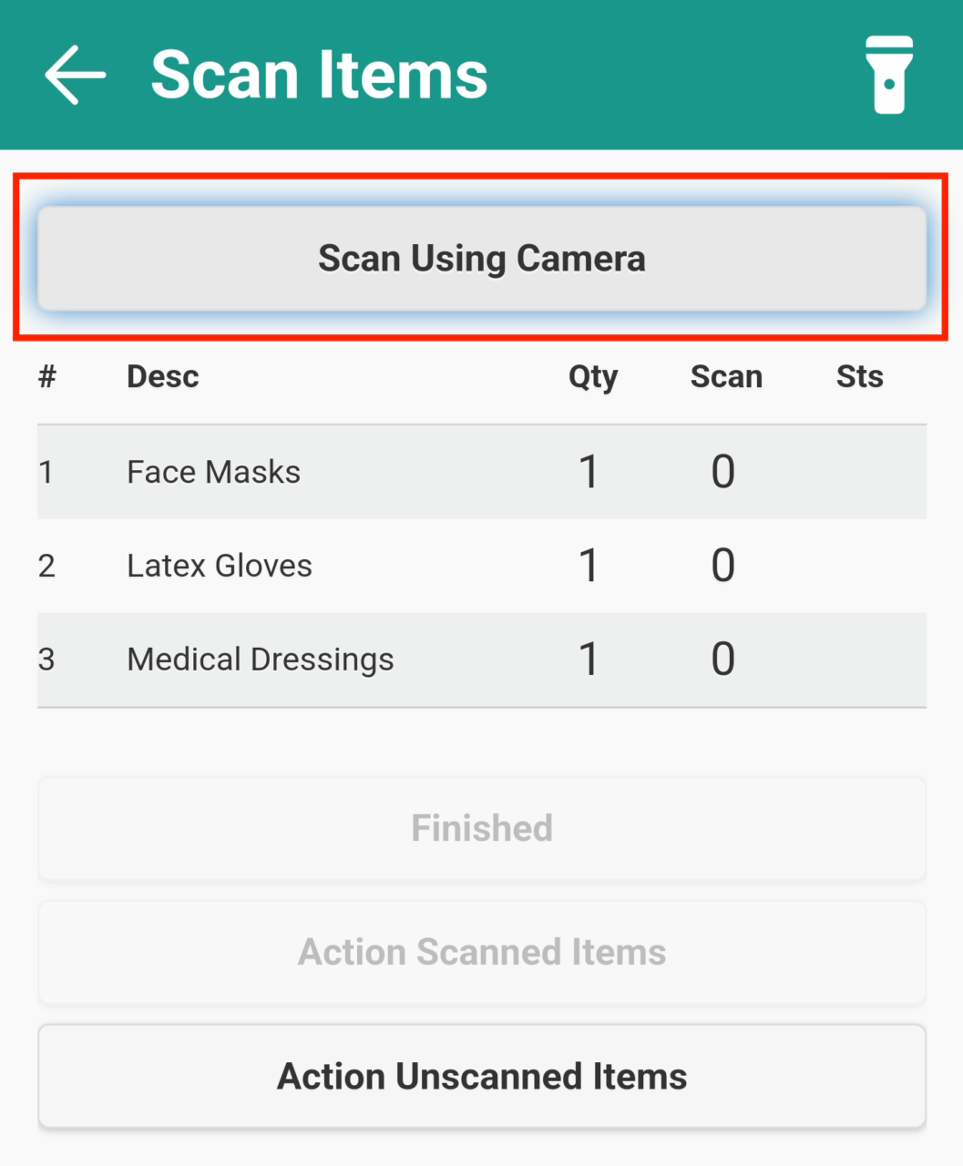 Barcode scanning workflow: Runs | Knowledge Base | Stream