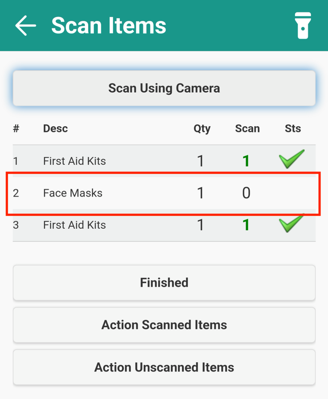 Barcode scanning workflow: Runs | Knowledge Base | Stream
